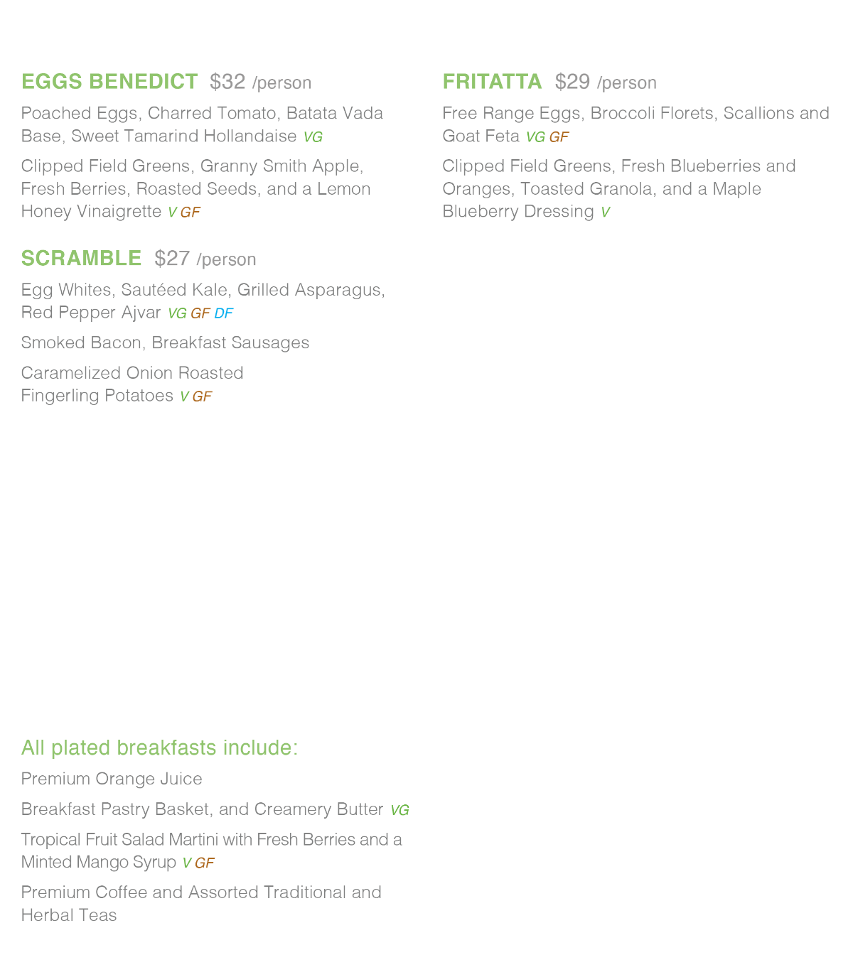 Infinity Convention Centre Food Menu - Infinity Convention Centre