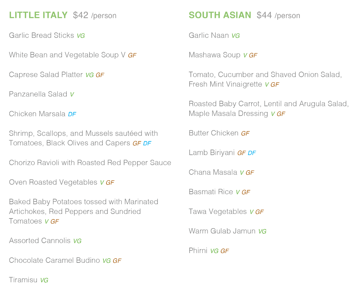 Infinity Convention Centre Food Menu - Infinity Convention Centre