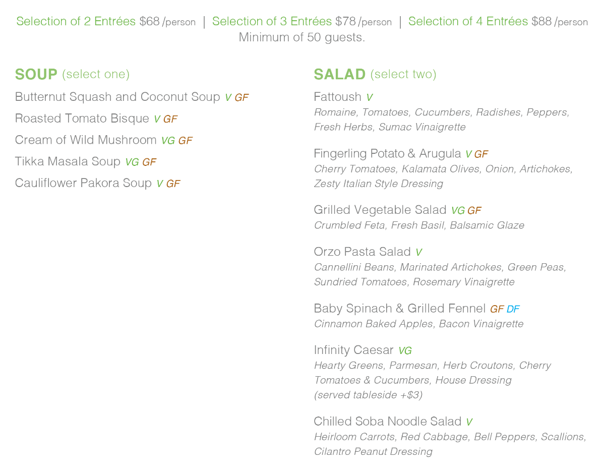 Infinity Convention Centre Food Menu - Infinity Convention Centre