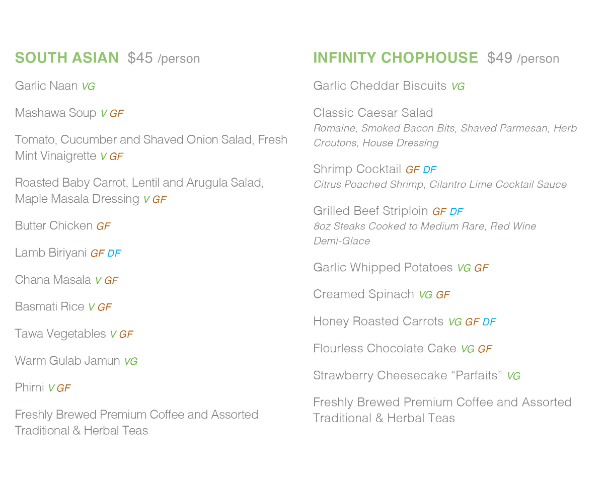 Infinity Convention Centre Food Menu - Infinity Convention Centre